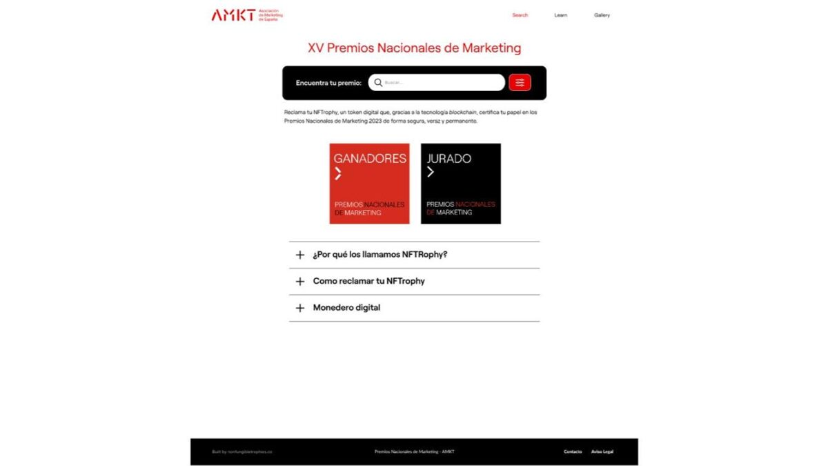 AMKT crea una nueva era de reconocimiento digital al entregar NFT's en los Premios Nacionales de ...