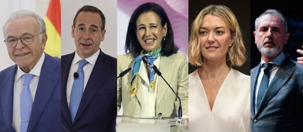 Isidre Fainé, Gonzalo Gortázar, Ana Botín, Marta Ortega, y Marc Murtra ...